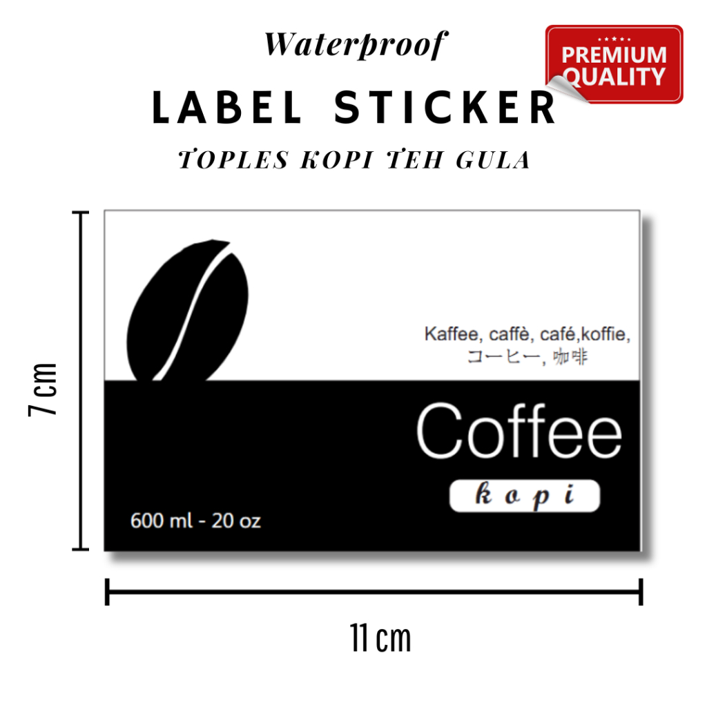 Jual Stiker Label Makanan Kemasan Kopi Gula Teh | Shopee Indonesia