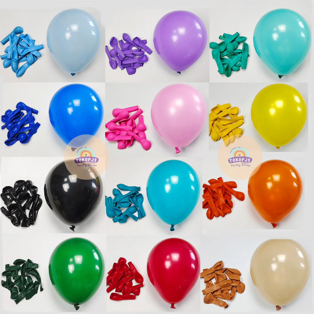 Jual Balon Ulang Tahun Latex Metalik 12 inch isi 10 pcs | Shopee Indonesia