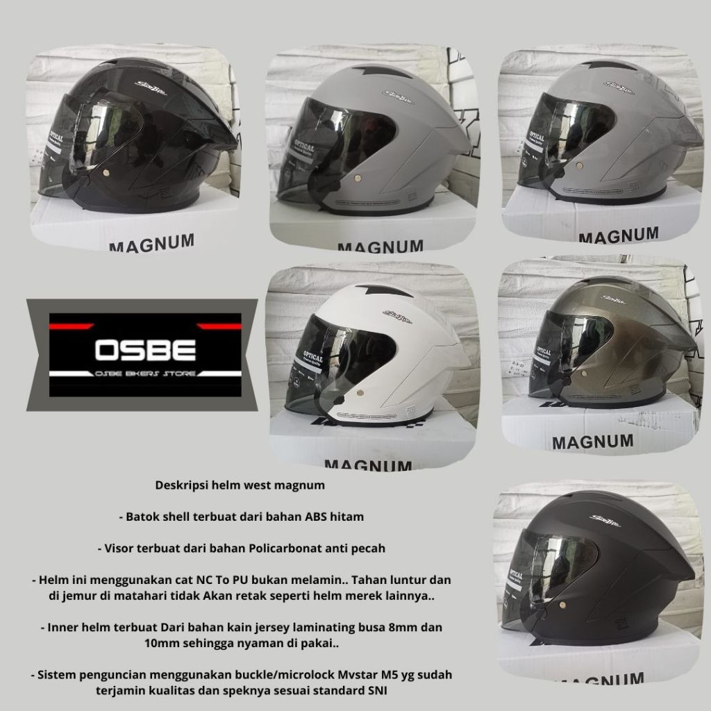 Jual HELM MURAH WEST MAGNUM/HELM KAIROZ/ULTRON/WEST NFJ/HELM DEWASA ...