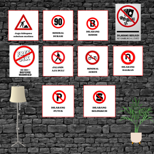 Jual POSTER HIASAN DINDING/POSTER PERINGATAN COMEDY/HIASAN RUMAH ...