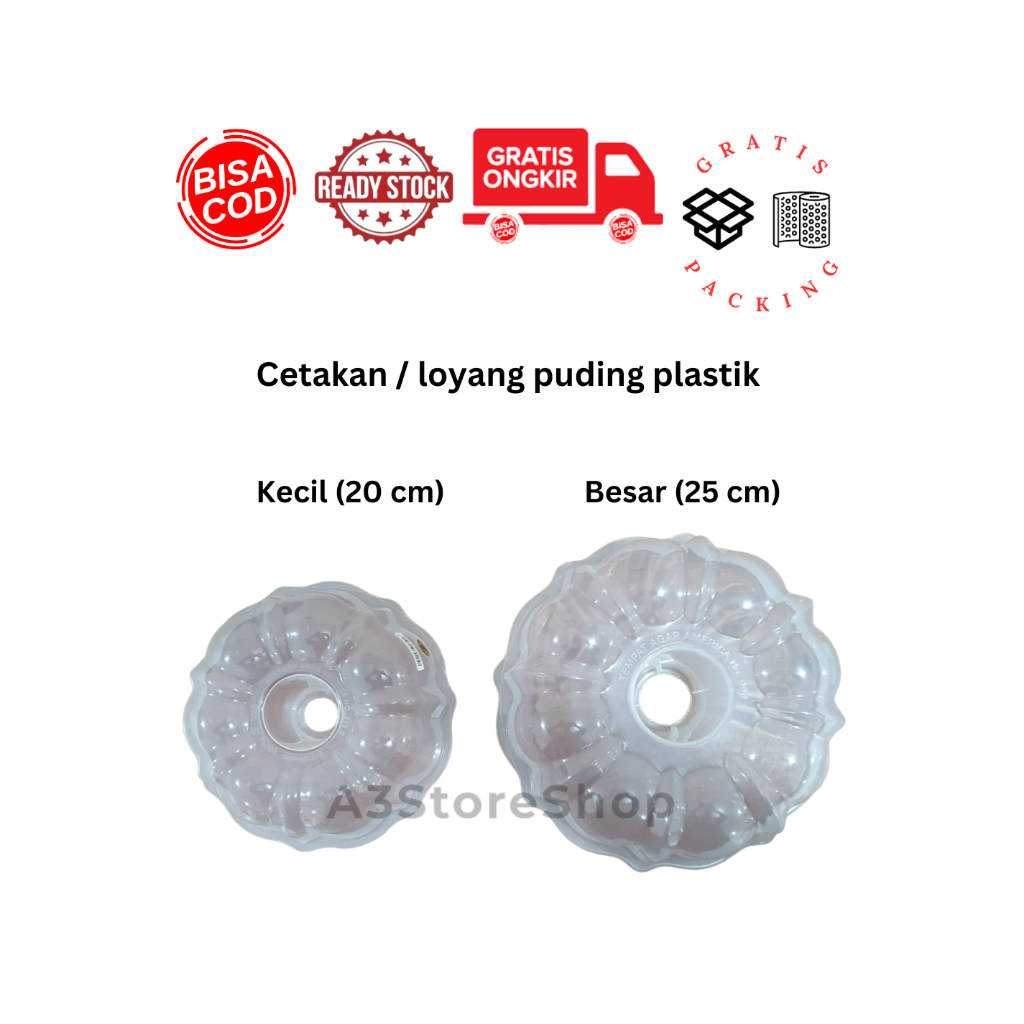 Jual Cetakan puding plastik loyang pudding besar agar ager jeli COD ...