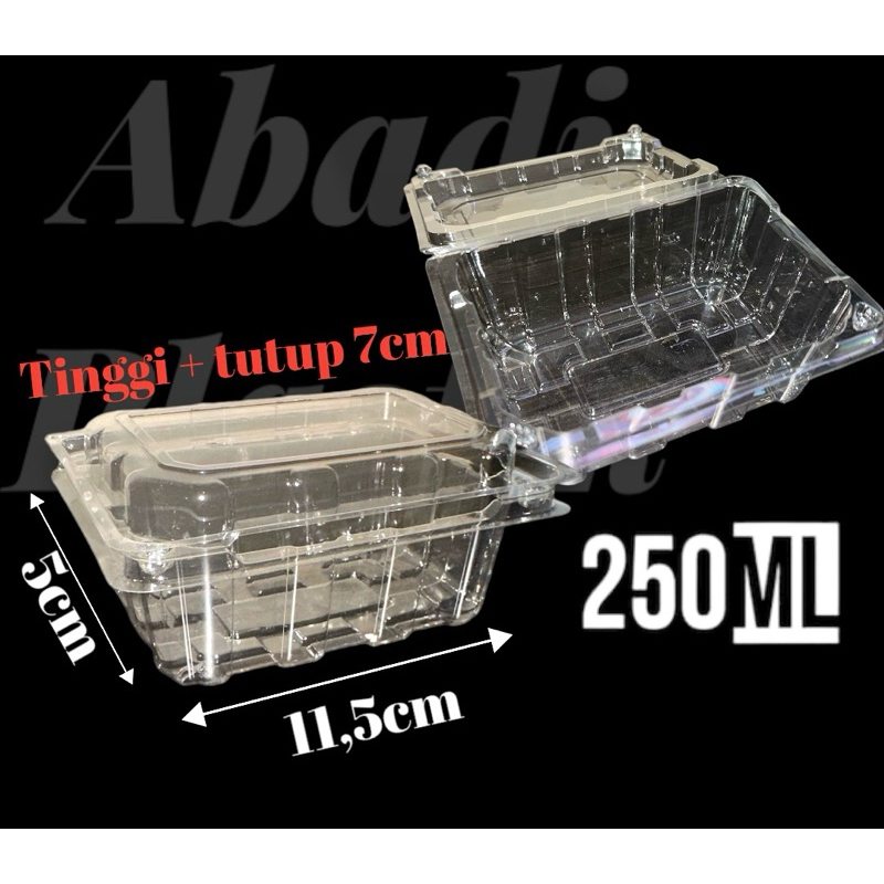 Jual MIKA STRAWBERRY 250ML / MIKA BUAH MB + KANCING/MIKA SAYUR @25pcs ...