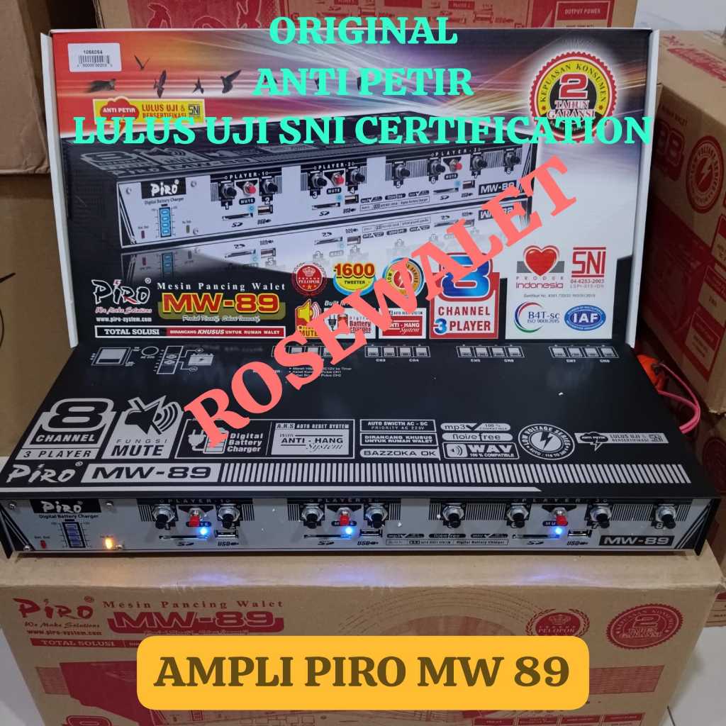 Jual AMPLI WALET PIRO MW 89 MW89 ORIGINAL 3 PLAYER 8 CHANNEL | Shopee ...