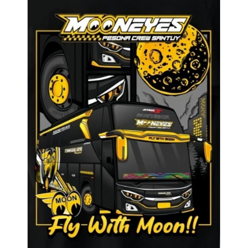 Jual 5 Stiker Bus Mooneyes Pesona Crew Santuy Grosir Stiicker Shopee Indonesia