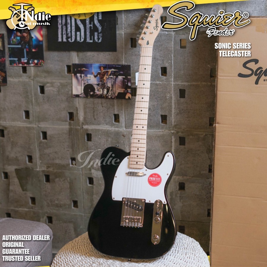 Jual Gitar Elektrik Squier Sonic Telecaster Maple FB Black | Shopee Indonesia