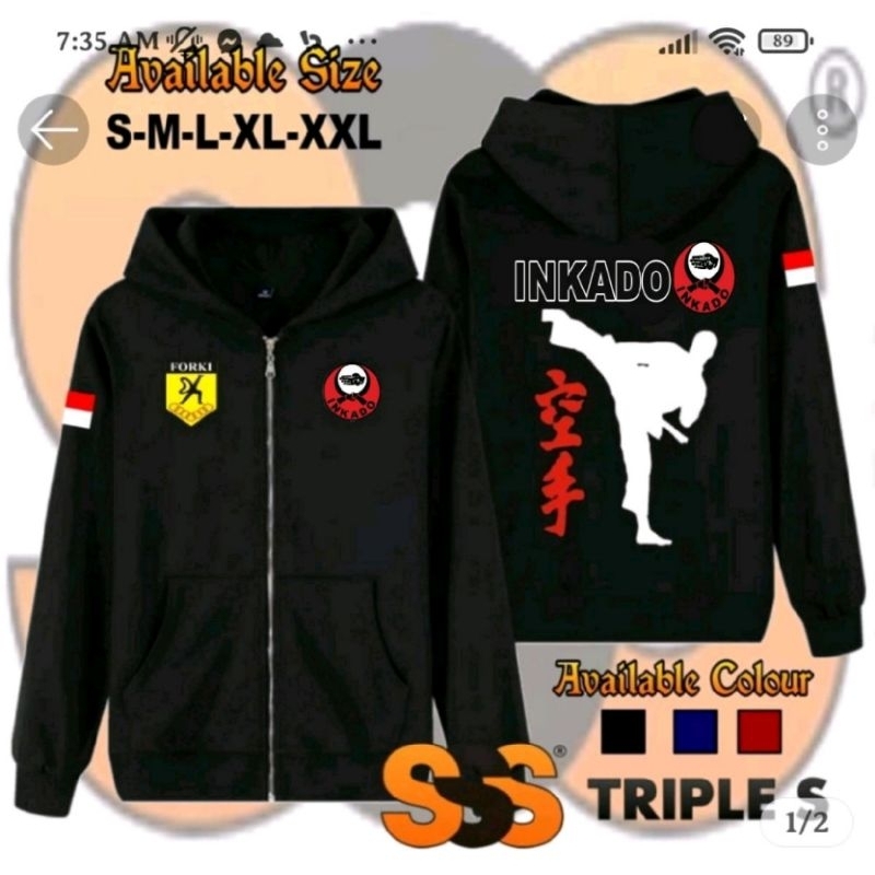 Jual JACKET RESLETING INKADO FORKI INDONESIA HOODIE ZIPPER BELADIRI ...