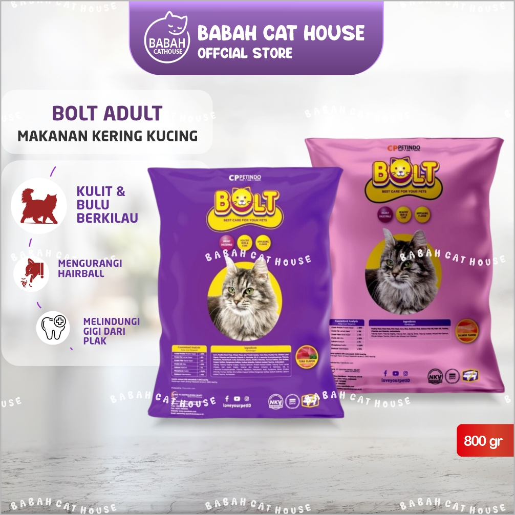Jual CAT FOOD BOLT Ikan Tuna Salmon Makanan Kucing Kering Pakan Rc Baby ...