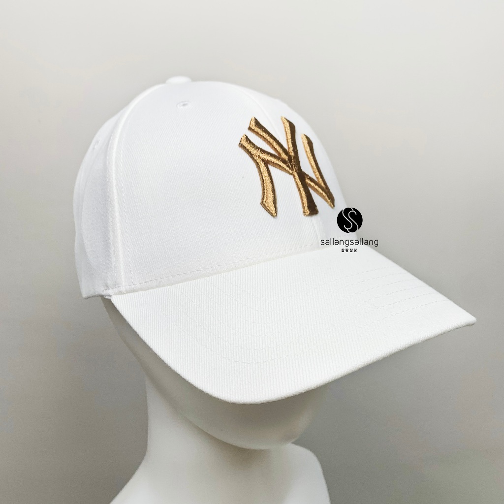 Jual Metal Embroidery Cap NEW YORK YANKEES white | Shopee Indonesia