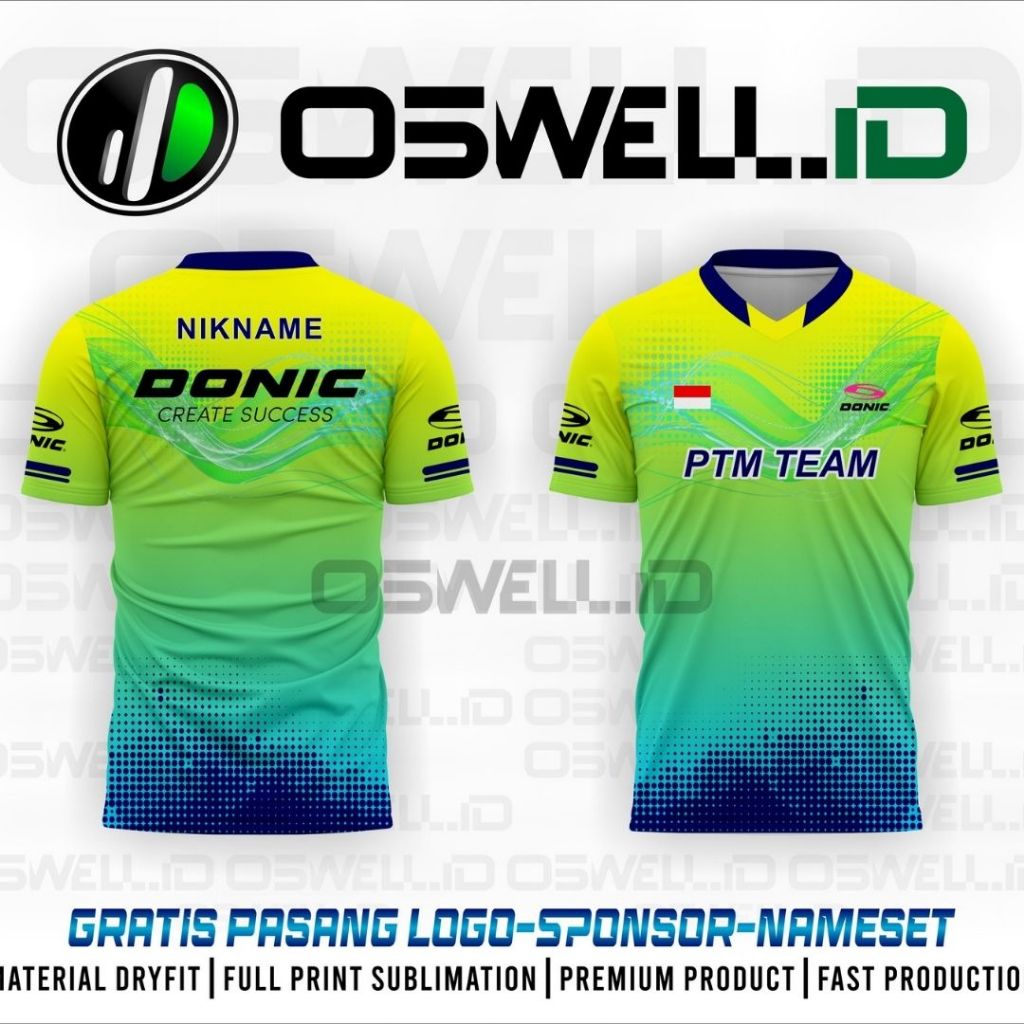 Jual Baju Olahraga Jersey Tenis Meja Full Printing Premium Gratis ...