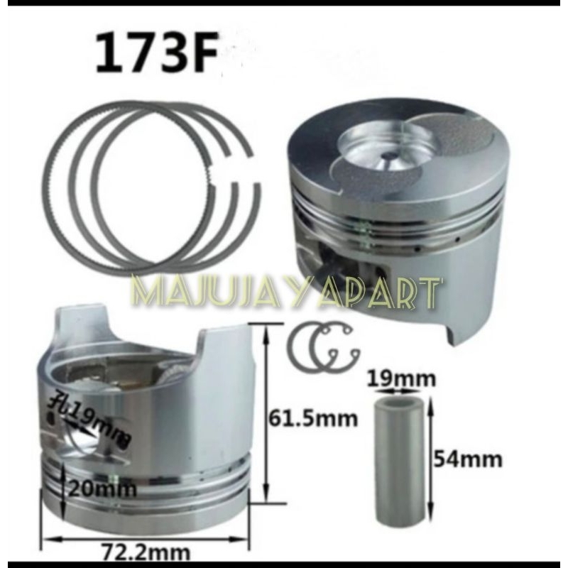 Jual piston Assy diesel engine 173F size standart | Shopee Indonesia