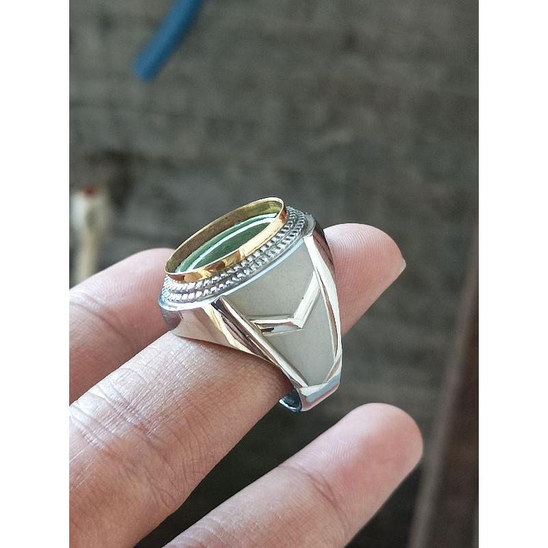 Jual Ring emban cincin monel handmade 15x10 18x13 | Shopee Indonesia