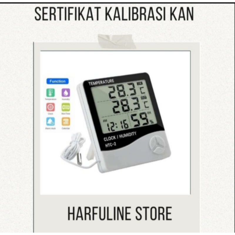 Jual Thermometer hygrometer HTC 2 & Sertifikat Kalibrasi KAN | Shopee ...