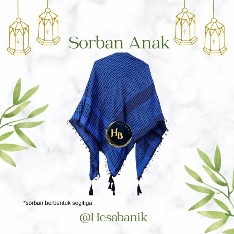 Jual sorban anak laki laki tk paud dan sd bentuk segitiga / sorban ...