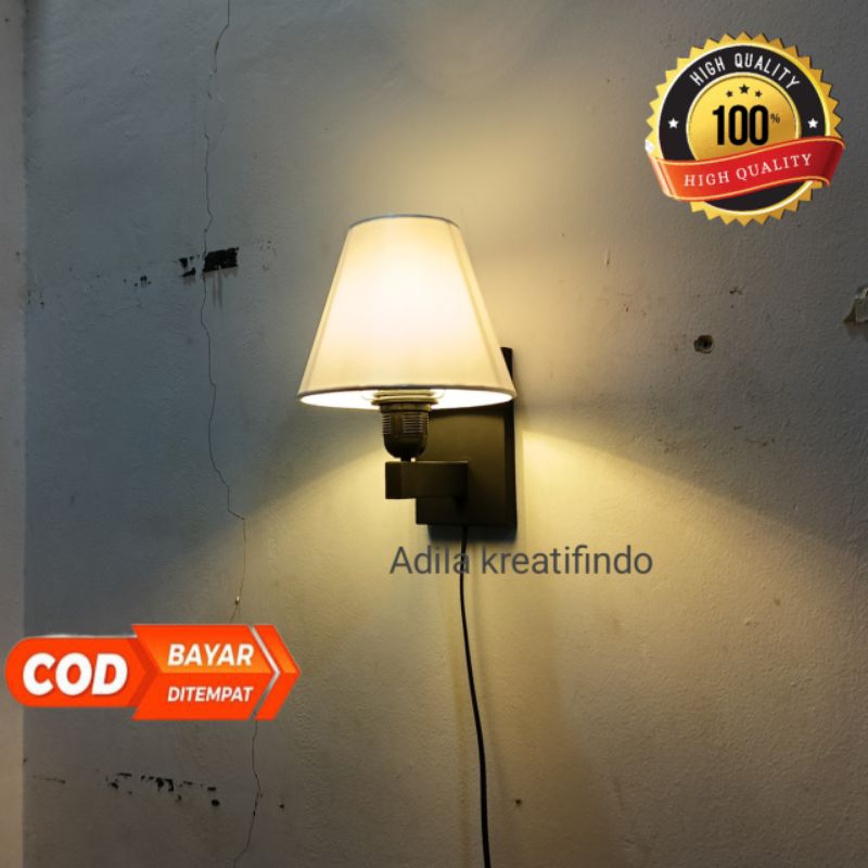 Jual Lampu tidur tempel // lampu tidur dinding // lampu nakas // kap ...