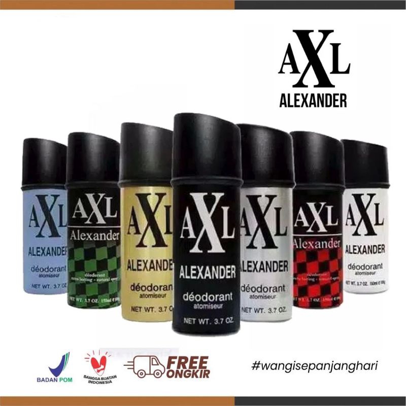 Jual AXL ( ALEXANDER BODY SPRAY DEODORANT 150 ML) | Shopee Indonesia