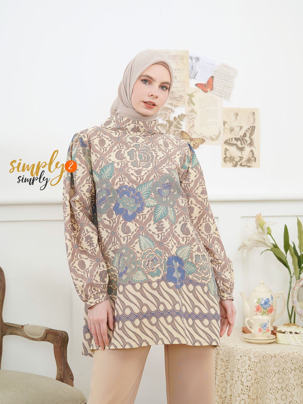 Jual Batik Krem Bunga | Shopee Indonesia