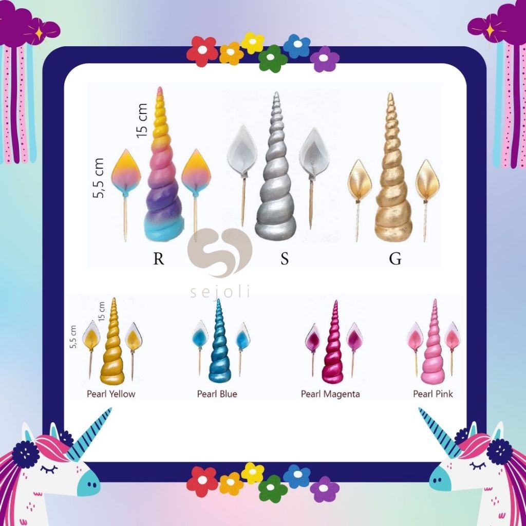 Jual Hiasan Kue Fiber - Tanduk Unicorn | Shopee Indonesia