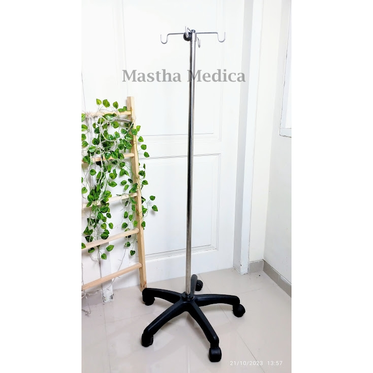 Jual Tiang Infus Stainless Dengan Roda Kaki 5 Steel SS | Shopee Indonesia