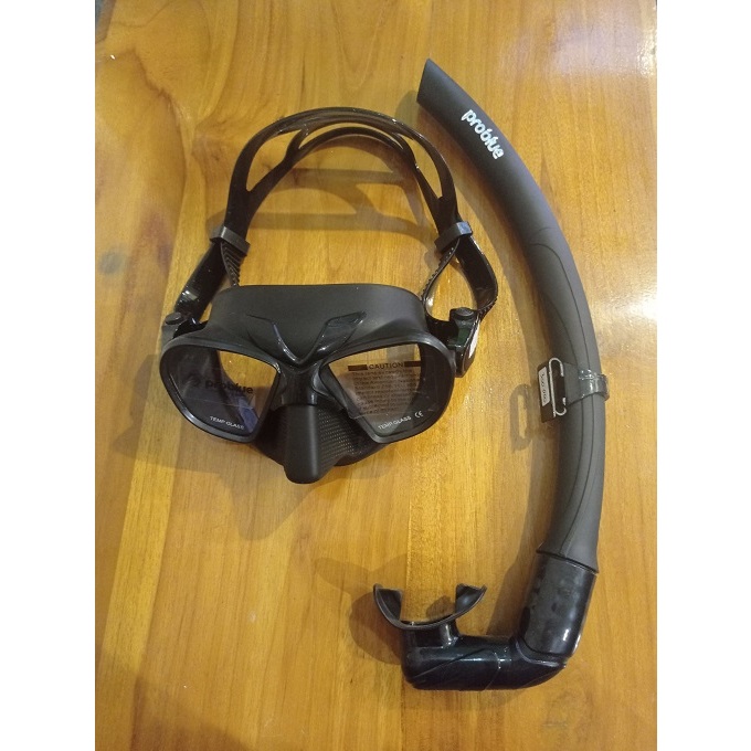 Jual Problue Kacamata Freedive Apnea Set Combo Free Diving Mask Low Volume Masker Kaca Mata ...