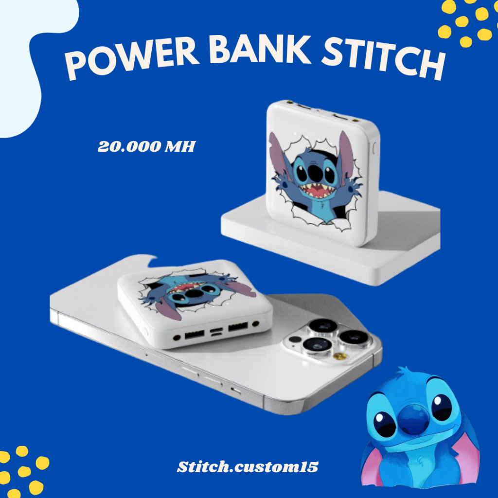 Jual Power Bank Stitch Lilo Disney 20.000mh | Shopee Indonesia