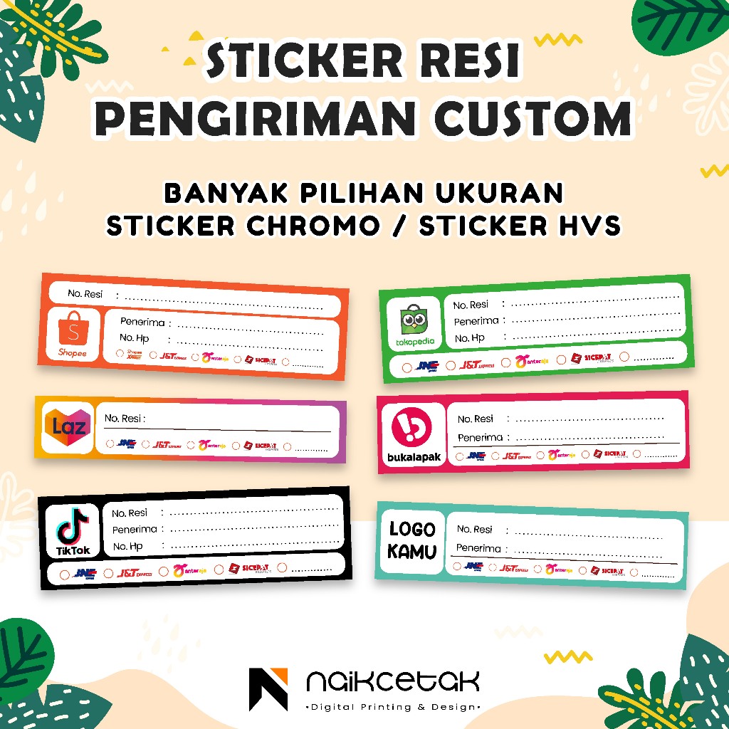 Jual STICKER RESI PENGIRIMAN CUSTOM | Shopee Indonesia