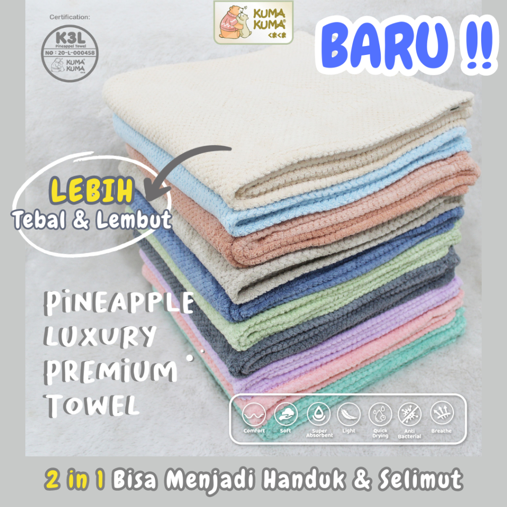 Jual Kuma Kuma Handuk Pineapple Handuk Premium Ukuran Kecil Sedang ...