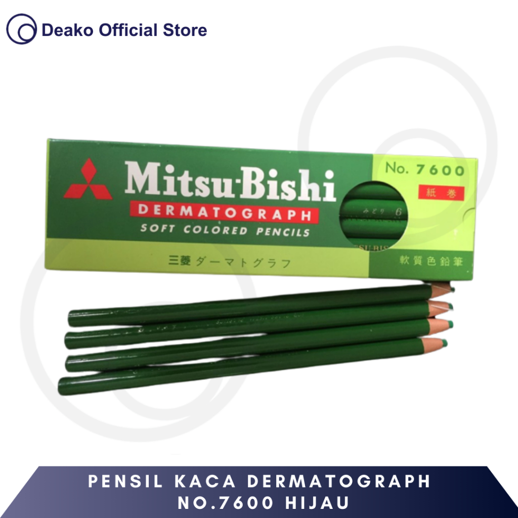 Jual Pensil Kaca Dermatograph Mitsubishi - Hijau, Putih, Biru | Shopee ...