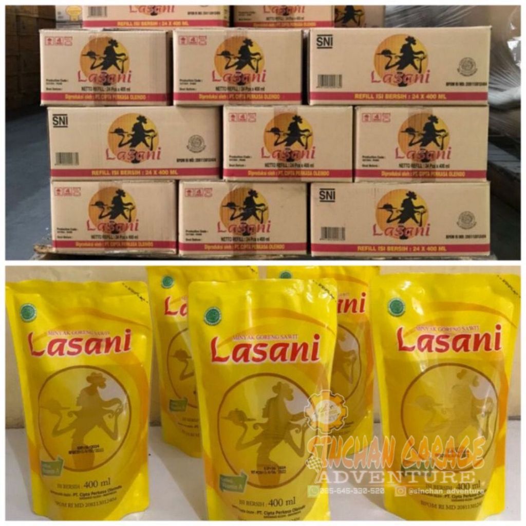 Jual minyak goreng 400ml kemasan refill lasani @1karton(24) | Shopee ...