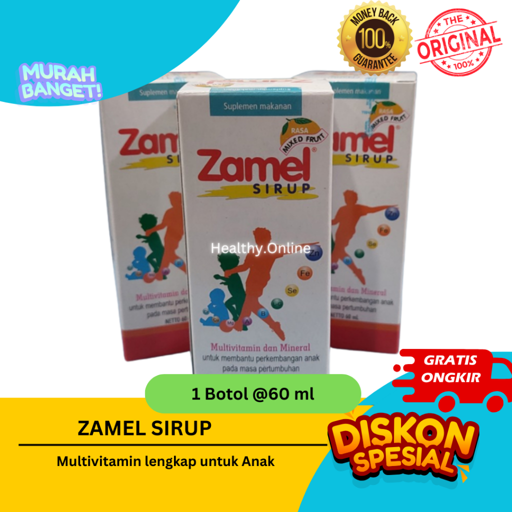 Jual Zamel Syrup Multivitamin Lengkap Anak 60 ml | Shopee Indonesia