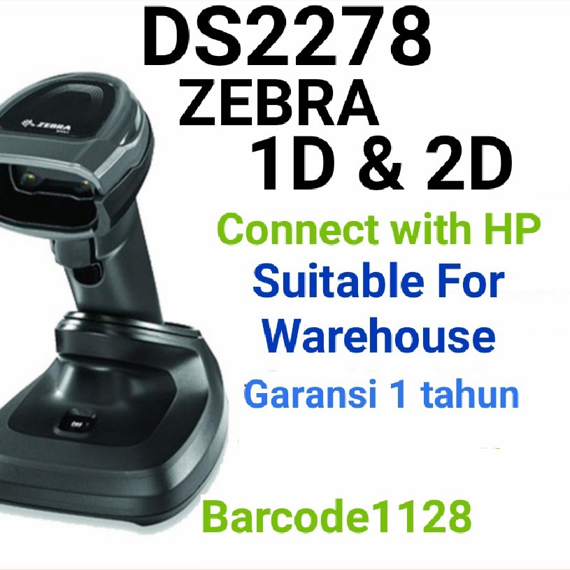 Jual Zebra DS2278 barcode scanner 1D+2D Wireless,Bluetooh, QR Code | Shopee Indonesia