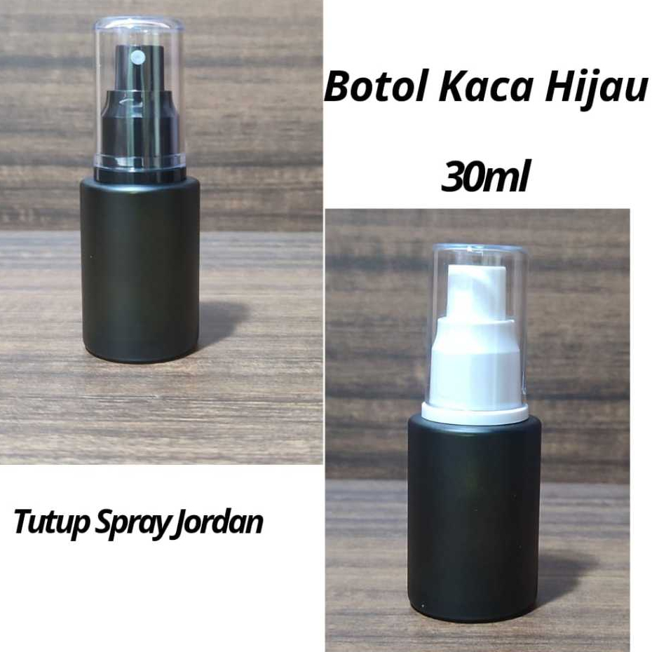 Jual Botol Kaca Hijau 30ml Botol Skincare Botol Spray Putih Spray Hitam ...