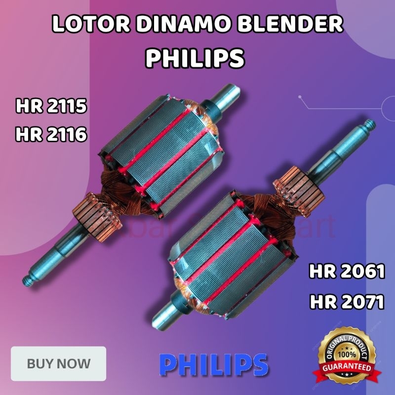 Jual LOTOR/ANGKER DINAMO BLENDER PHILIPS 2115,2116,2061,2071 | Shopee ...