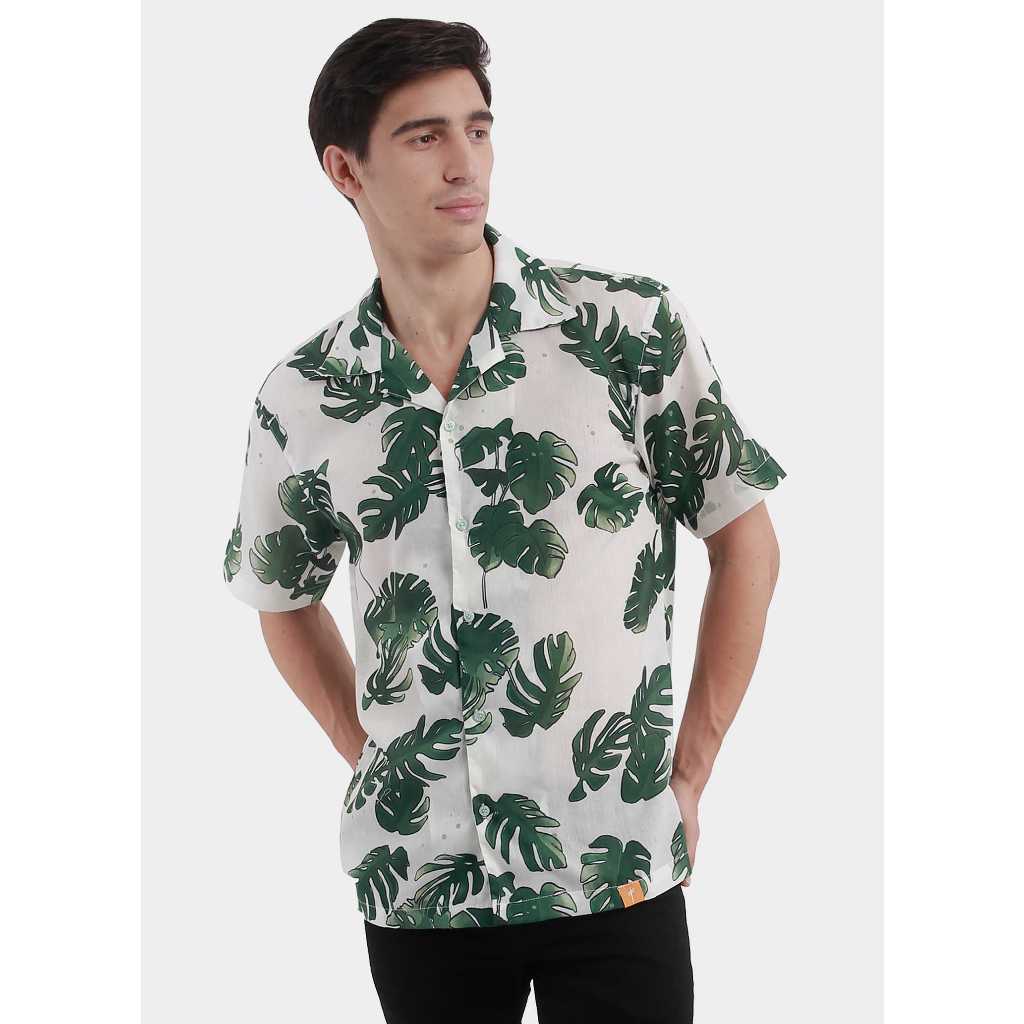 Jual Tropical Pattern Cuban Shirt | Shopee Indonesia