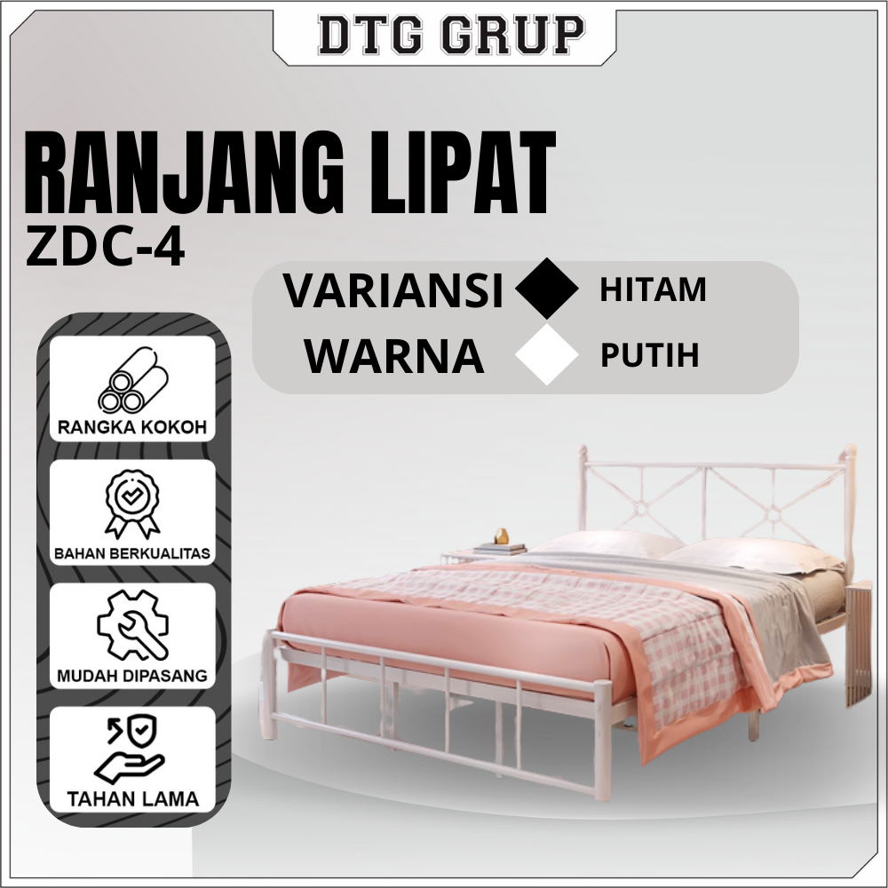 Jual Ranjang Besi Bed In a Box ZDC-4 Tempat Tidur Dipan Sandaran Modern ...