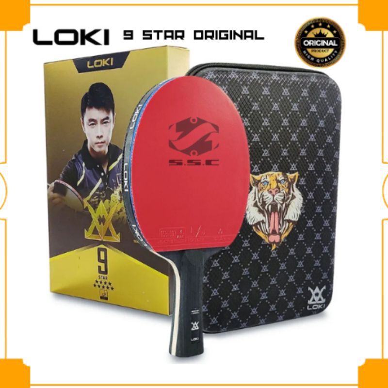 Jual Bet Pingpong Loki E 9 Star Professional tennis table racket Wang ...
