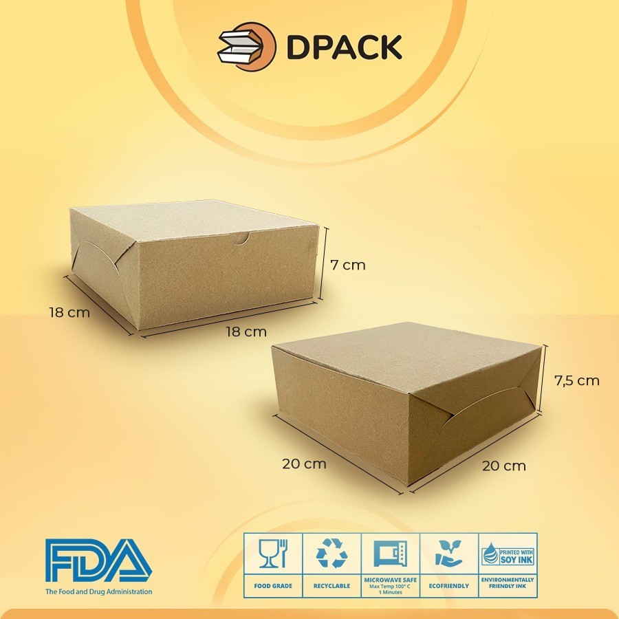 Jual Box 20x20 Laminasi| Dus Nasi 20x20 | Dus Catering | Kotak Nasi ...