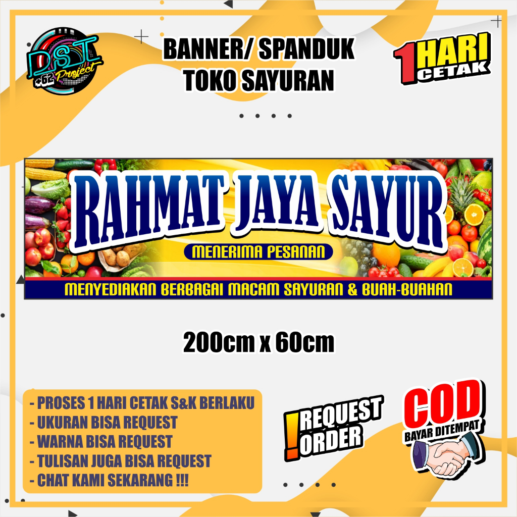 Jual BANNER / SPANDUK TOKO SAYURAN 200 x 60 | Shopee Indonesia