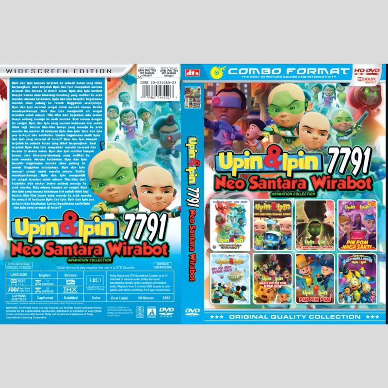 Jual Kaset Koleksi Kartun Anak Anak Upin & Ipin Neo Santara Wirabot ...