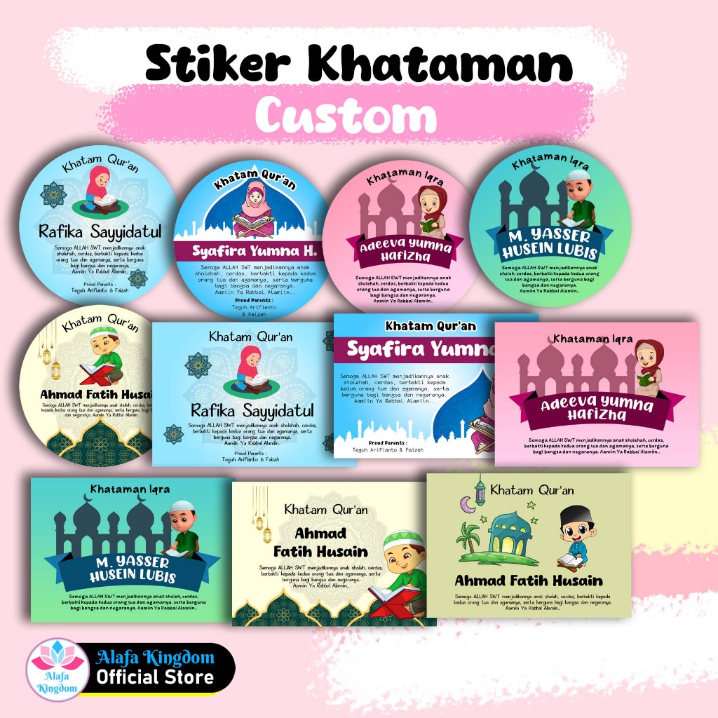 Jual alafakingdom Stiker Khataman Iqro & Al Qur'an | Shopee Indonesia