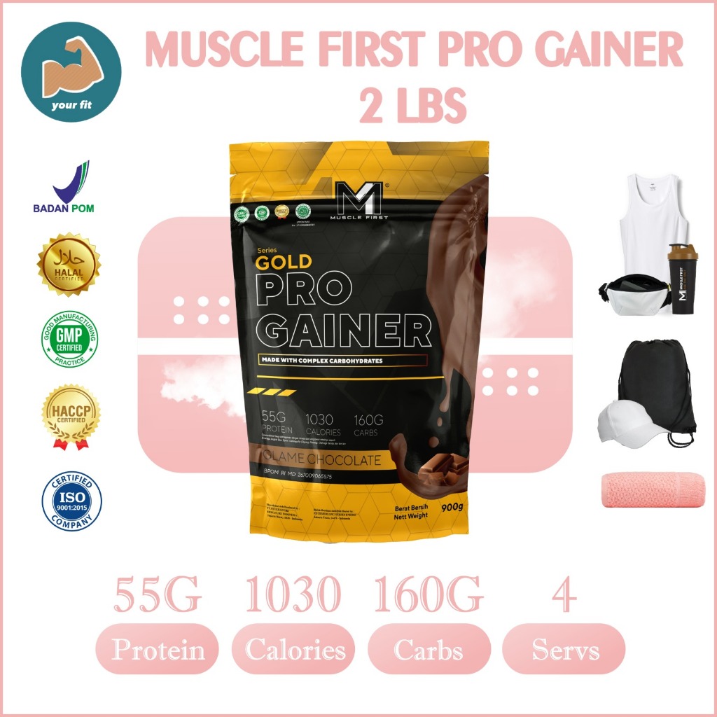 Jual MUSCLE FIRST M1 PRO GAINER 2 LBS 900 GRAM 4 SERVINGS | Shopee ...