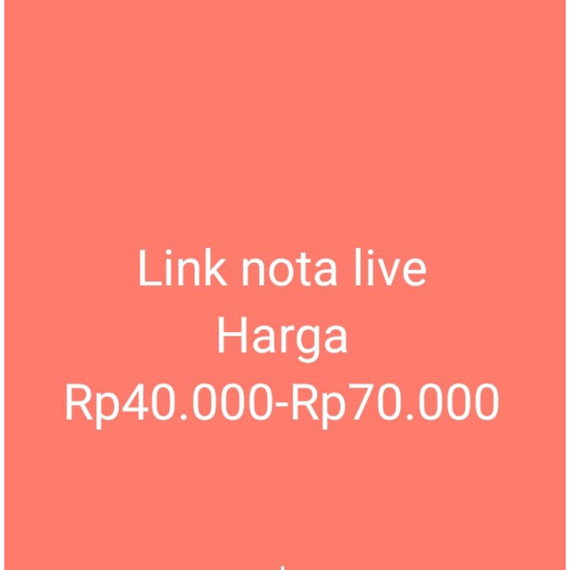 Jual link nota sesuai pesanan live sesuai pariasi harga | Shopee Indonesia