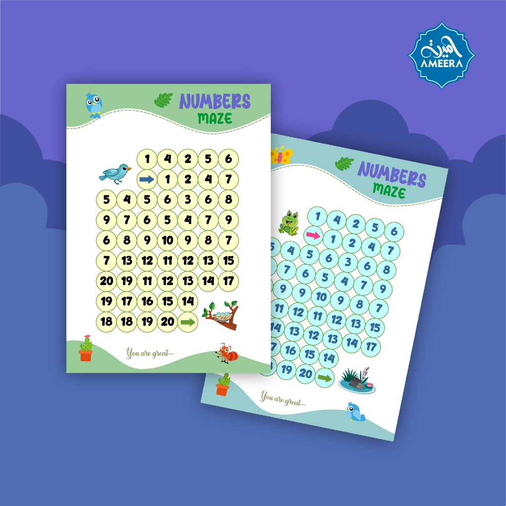 Jual Aktivitas permainan angka (Numbers maze) untuk paud/tk file pdf ...