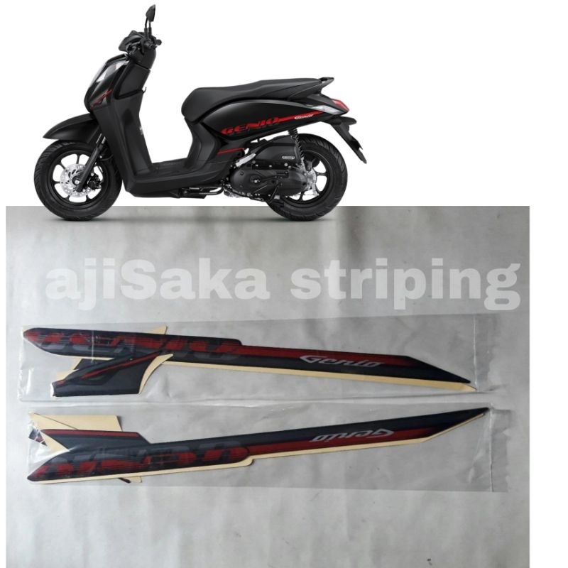 Jual striping stiker motor honda genio cbs 2023 hitam | Shopee Indonesia