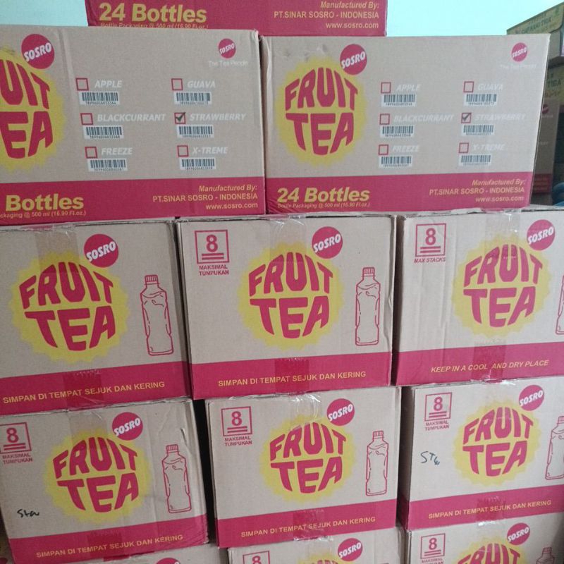 Jual Fruit Tea Botol 500ml Isi 24 pcs | Shopee Indonesia