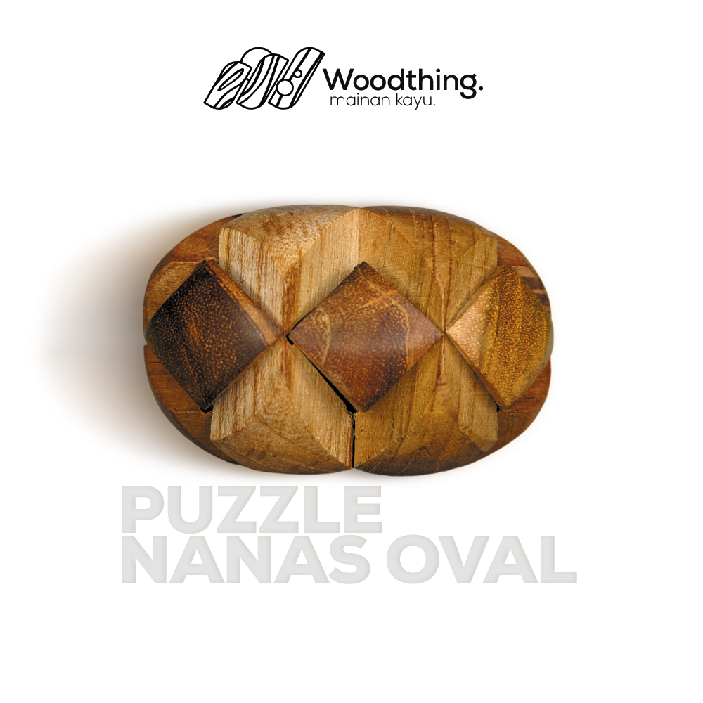 Jual MAINAN RUBIK NANAS OVAL - Puzzle Kayu Oval Sembilan Komponen ...