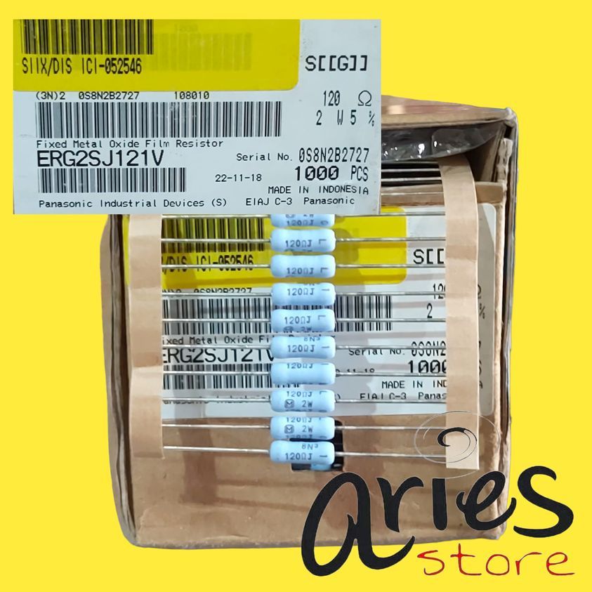 Jual RESISTOR PANASONIC 2W 5% 120 OHM ORIGINAL | Shopee Indonesia