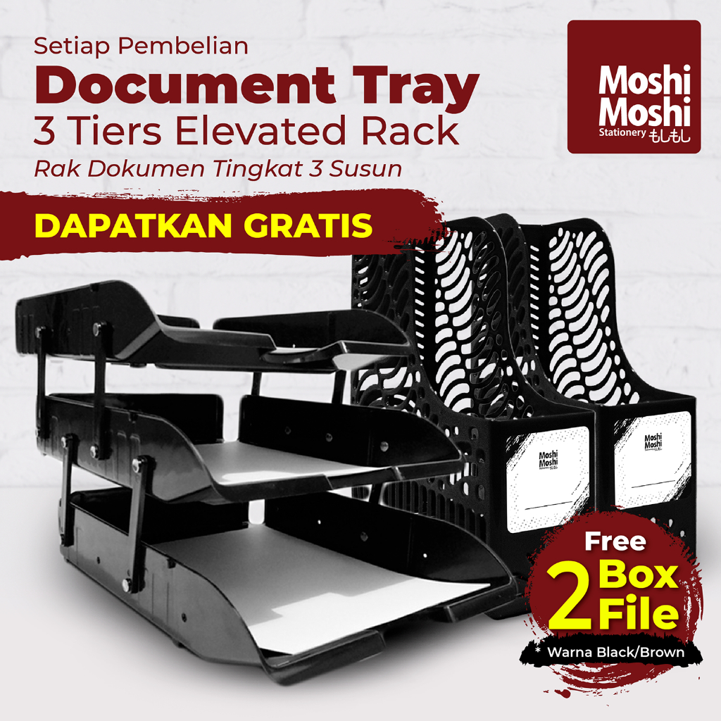 Jual PROMO Document Tray Elevated Letter Rak Susun Kertas File Dokumen ...