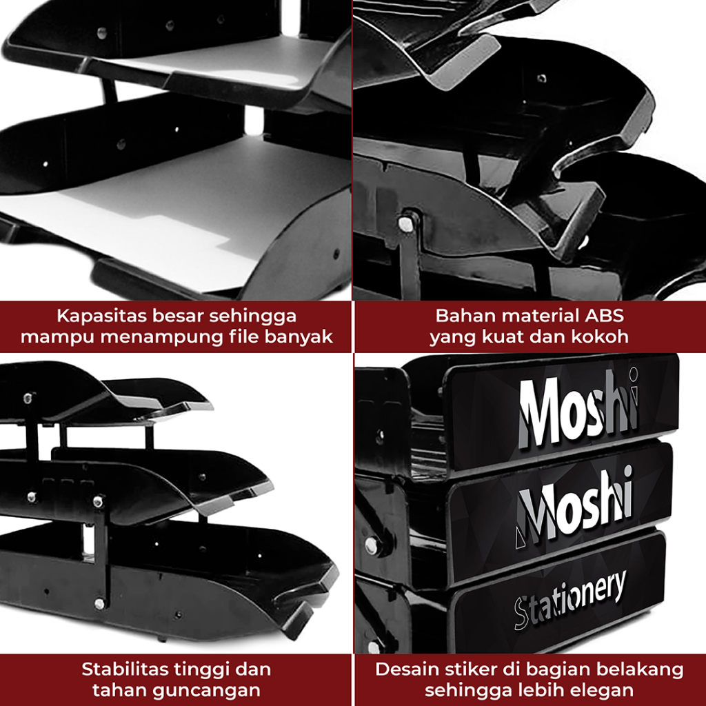 Jual PROMO Document Tray Elevated Letter Rak Susun Kertas File Dokumen ...