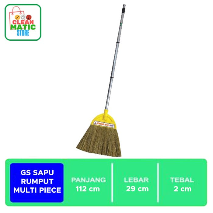 Jual GUNUNG SEWU SAPU RUMPUT MULTI PIECE - Dengan tongkat 3 bagian ...