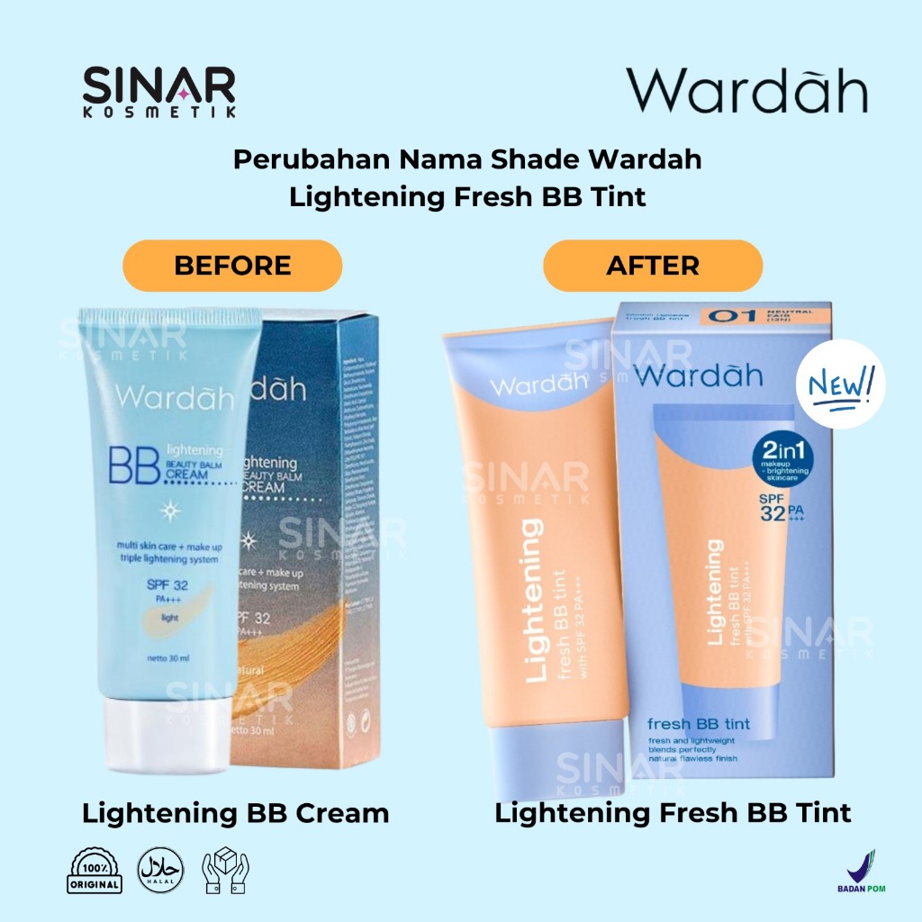 Jual Wardah Lightening BB Cream / Fresh BB Tint (KEMASAN BARU) 15ml | Shopee Indonesia
